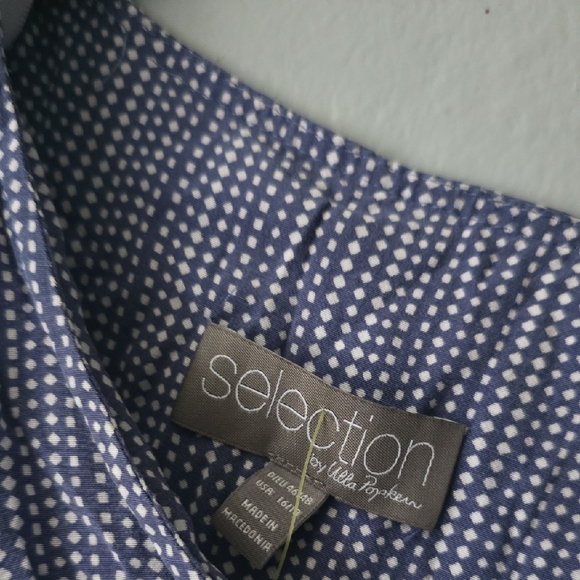 Ulla Popken | Tops | Selection By Ulla Popken Gingham Micro Dot Cupro ...